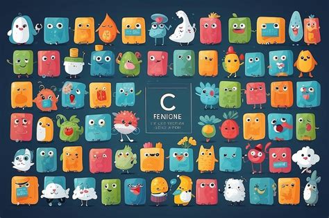 Premium Photo Periodic Table Elements Represented As Cute Characters Vector Illustration In