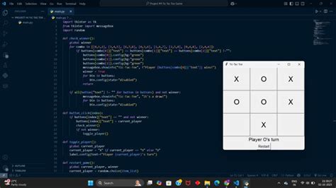 🚀 Built A Tic Tac Toe Game In Python With Gui 🎮 I Recently Worked On