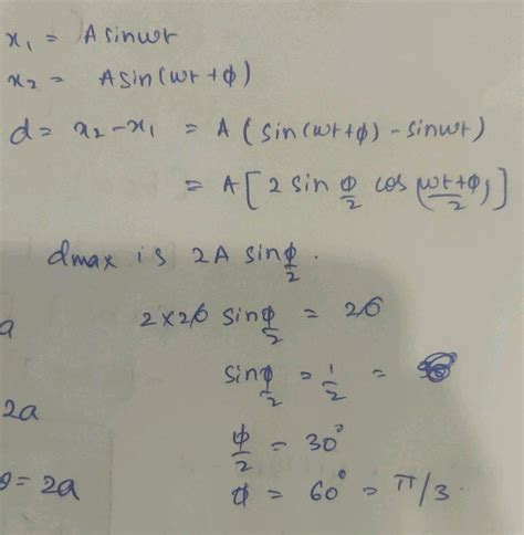 10 Two Particles Execute Shm Of Same Amplitude Of 20 Cm With Same