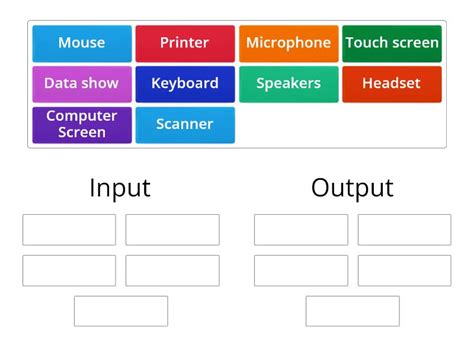 Input And Output Devices Group Sort Input And Output Devices Group Sort