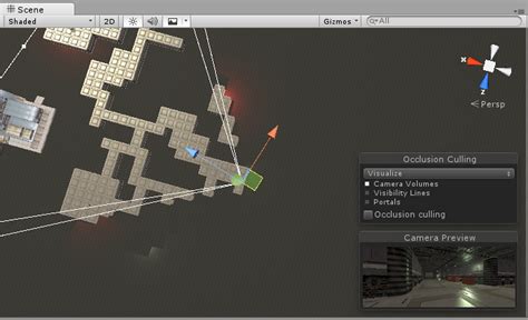 Unity Руководство Окно Occlusion Culling