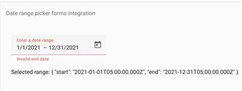 Bugdatepicker Date Range Validation Error · Issue 27170 · Angular