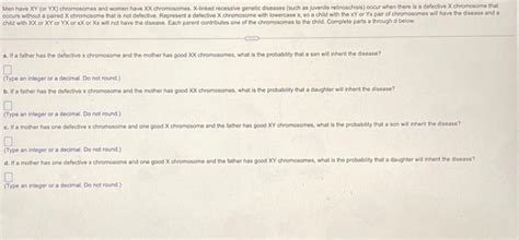 Solved Men Have XY Or YX Chromosomes And Women Have XX Chegg Com