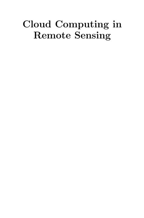 pdf cloud computing in remote sensing