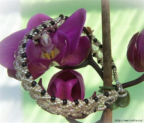 Плетение браслета плоской спиралью Фото мк