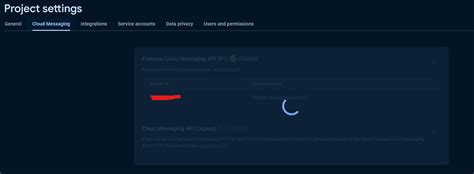 Cannot Retrieve Server Key In Cloud Messaging Tab Rfirebase