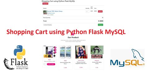 Shopping Cart Using Python Flask Mysql Tutorial