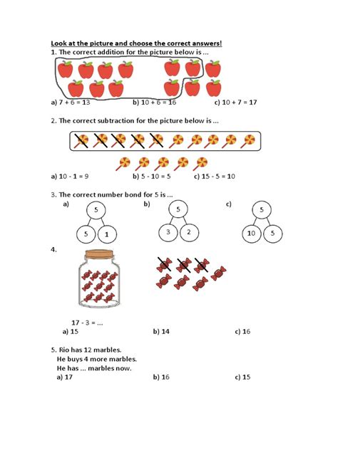 Math Review Remedial Grade 1 Pdf