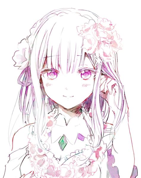 Emilia Rezero Kara Hajimeru Isekai Seikatsu Drawn By Sakai