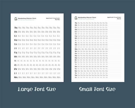 Cursive Handwriting Practice Sheets Printable Handwriting Etsy