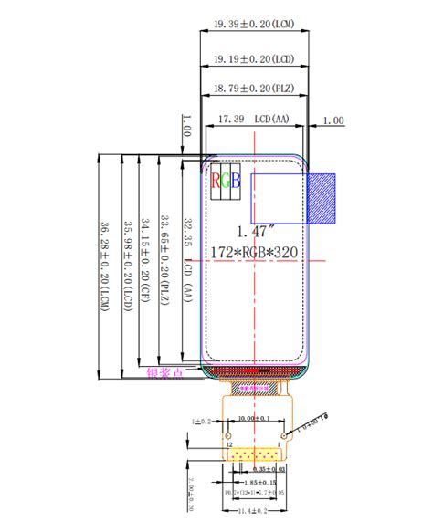147inch 172320 Ips Bar Tft Lcd Spi 4line St7789v3 Wireless Bluetooth Lcd Display Smart Tft