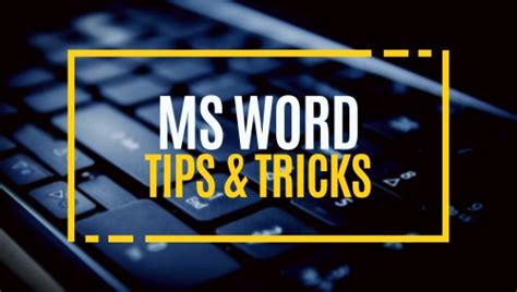 Ms Word Tips And Tricks — Bills Conversational Musings