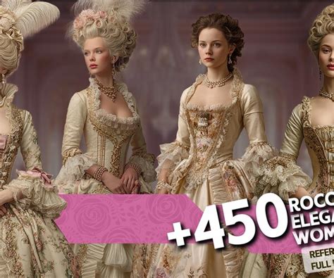 Artstation 450 Rococo Elegant Woman Reference Pack Full Body Pose