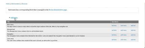 Creating Menus In Drupal 7 Part 1 Menu Structure Inmotion Hosting