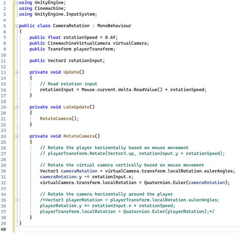 C Why Does My Unity Cinemachine Camera That Follows The Mouse Only Rotate On The X Axis Not