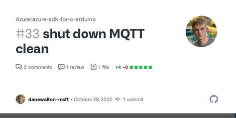 Shut Down Mqtt Clean By Danewalton · Pull Request 33 · Azureazure Sdk For C Arduino · Github
