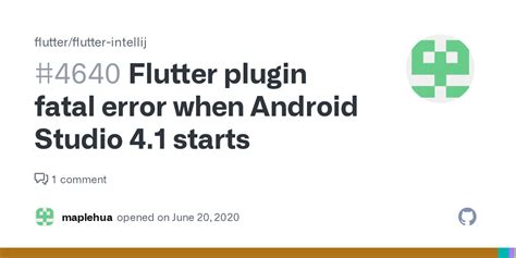Flutter Plugin Fatal Error When Android Studio 4 1 Starts Issue 4640