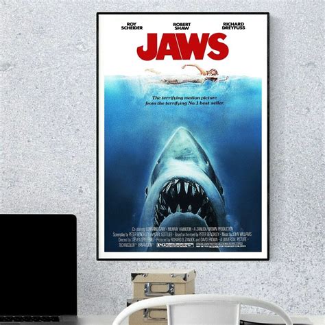 Jaws Movie Poster For Living Room Home Decor No