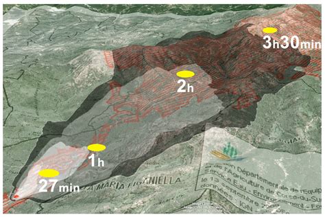 Simulation Of A Large Wildfire In A Coupled Fire Atmosphere Model