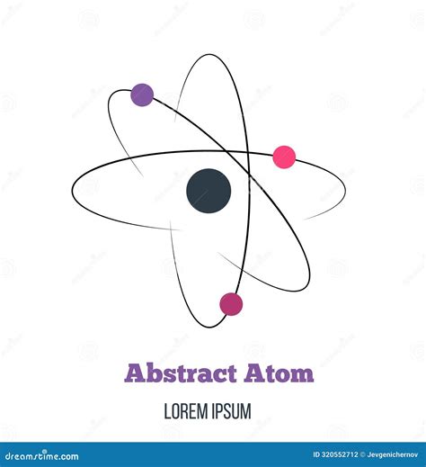 Abstract Atom With Electrons On Orbits Stock Vector Illustration Of Molecular Molecule 320552712