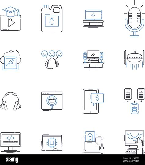 Internet Anonymity Line Icons Collection Privacy Masking Encryption Incognito Anonymous