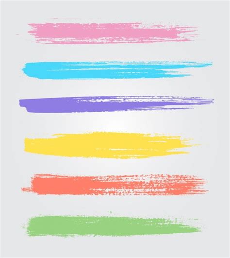 컬러 브러시 스트로크 컬렉션 Eps Uidownload
