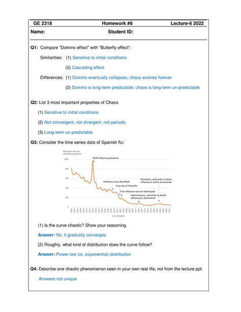 HW 6 Soln Homework1 GE 2318 Homework 6 Lecture 6 2022 Name Babe ID Q1 Compare Studocu