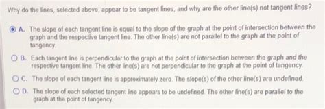 Solved Which Of The Lines In The Following Graph Appear To