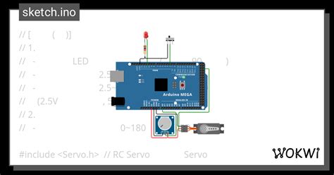 Led 밝기와 Rc 서보 모터 제어하기 Wokwi Esp32 Stm32 Arduino Simulator