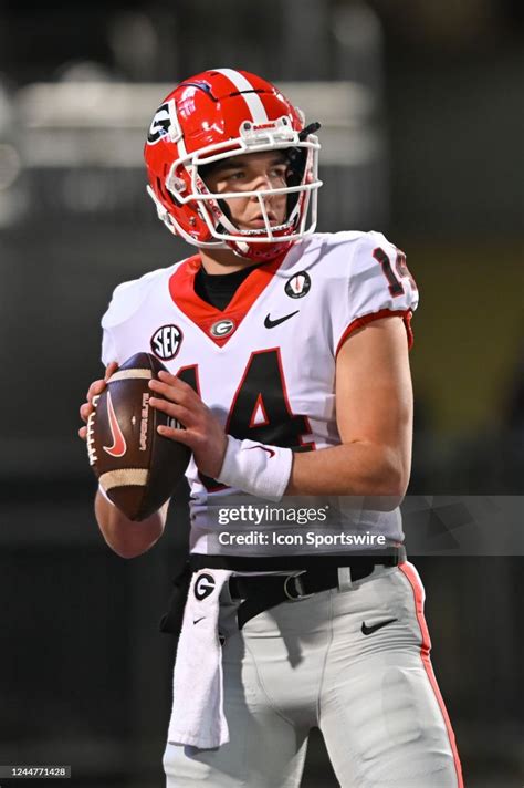 Georgia Quarterback Gunner Stockton During The College Football Game