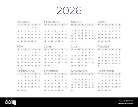 March 2026 Calendar On Stock Vector Images Alamy