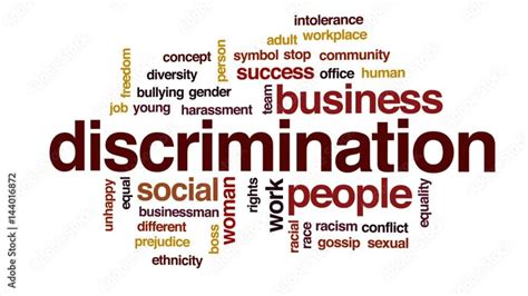 Discrimination Animated Word Cloud Text Design Animation Stock Video Adobe Stock