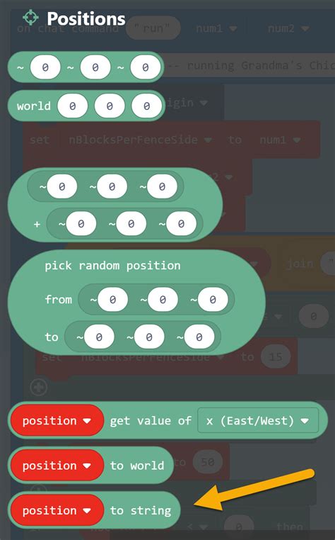 Positions Menu We Code Makecode