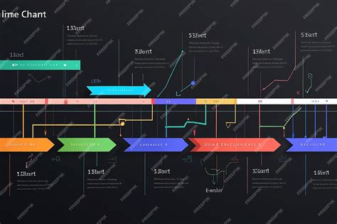 Arrow Diagram Timeline Gantt Chart Templates Premium Ai Generated Image