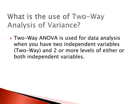 Two Way Analysis Of Variance Anova Pptx