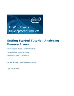 Fillable Online Getting Started Tutorial Analyzing Memory Errors XLsoft Com Fax Email Print