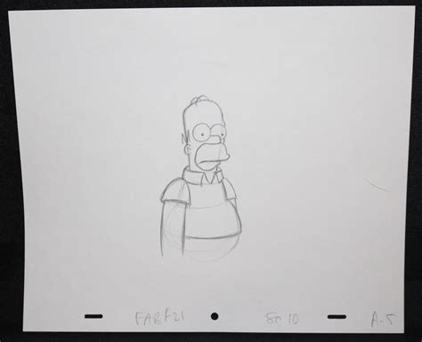 The Simpsons Pencil Animation Drawing Homer Standing Sc10 A 5