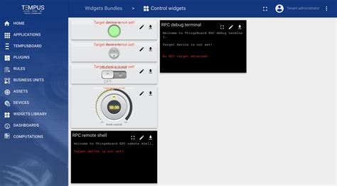 Widget Library — Tempus Cloud 13 Documentation