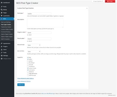 Create Custom Post Types