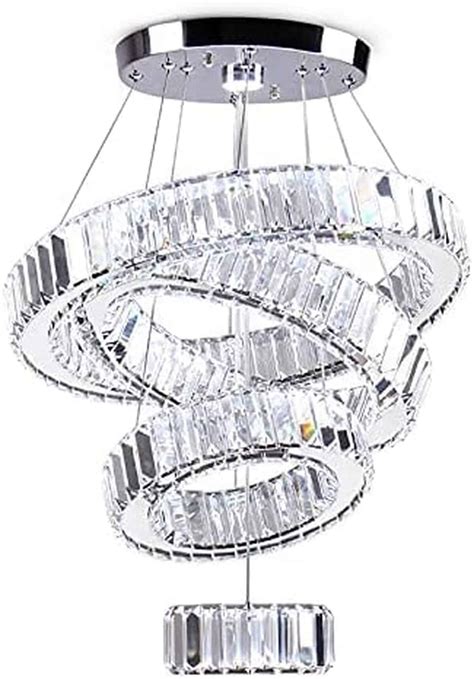 Test Lustre Led Cristal Rond Réglable Pour Salon