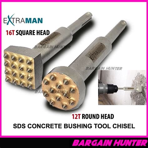 Extraman Sds Concrete Bushing Hammer Chisel Drill Bit Concrete Bushing Tool Chisel 12t Or 16t