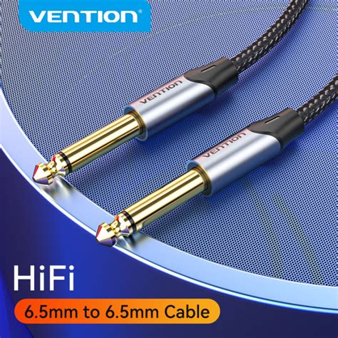Vention 6 5mm Male To Male Audio Jack Guitar Cable Hi Fi Audio Quality For Electronic Drum Organ
