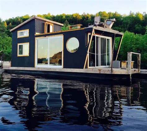 Inside The River Den A Cozy Off Grid Tiny Houseboat Built For Year