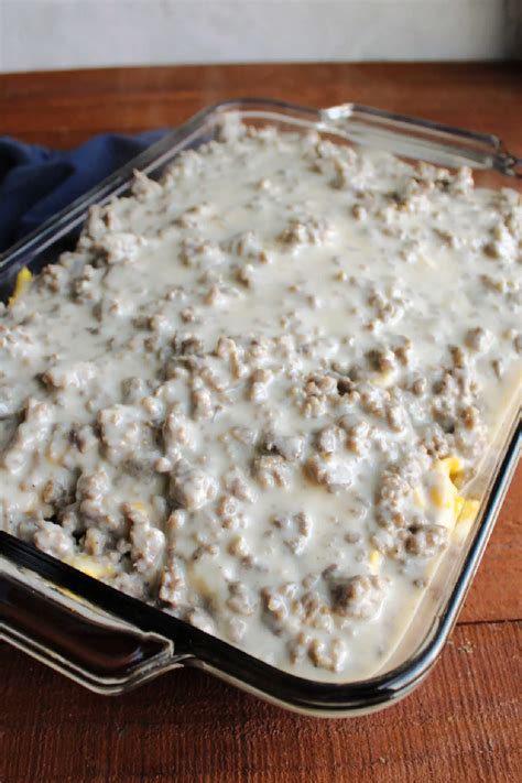 Sausage Gravy Breakfast Casserole Cooking With Carlee