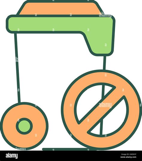 Garbage Container Prohibition RGB Color Icon Stock Vector Image Art Alamy