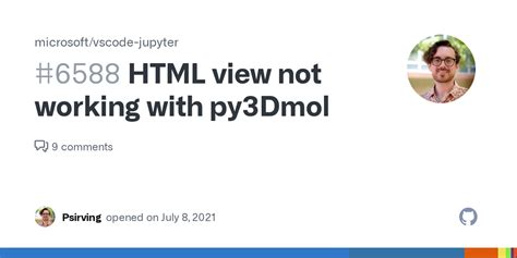 html view not working with py3dmol · issue 6588 · microsoft vscode jupyter · github