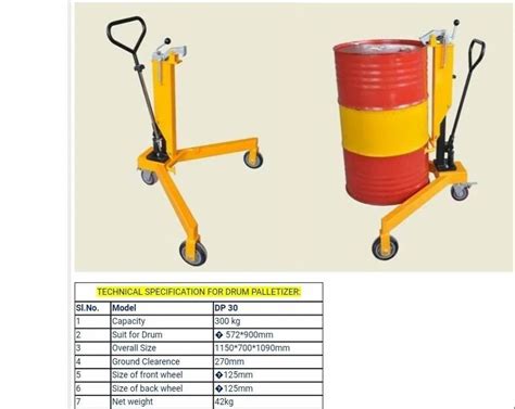 Manual Hydraulic Drum Palletizer Price In Kancheepuram Tamil Nadu