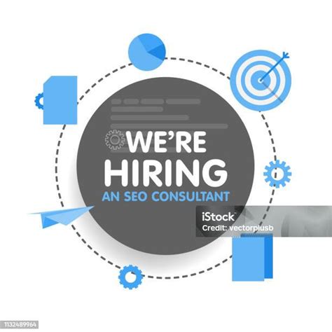 우리는 Seo 컨설턴트 분석가를 고용 메가 폰 개념 벡터 일러스트입니다 배너 템플릿 광고 직원 검색 작업 사이트 프로모터 채용