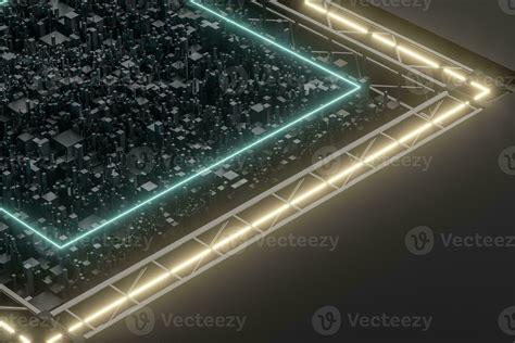 Randomly Distributed Cubes Industrial Background 3d Rendering