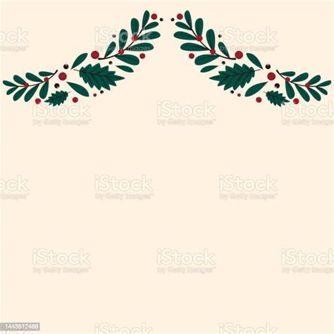 메리 크리스마스 프레임입니다 우아한 메리 크리스마스와 새해 2023 카드 소나무 화환 겨우살이 겨울 식물 디자인 그림 인사말 카드 12월에 대한 스톡 벡터 아트 및 기타